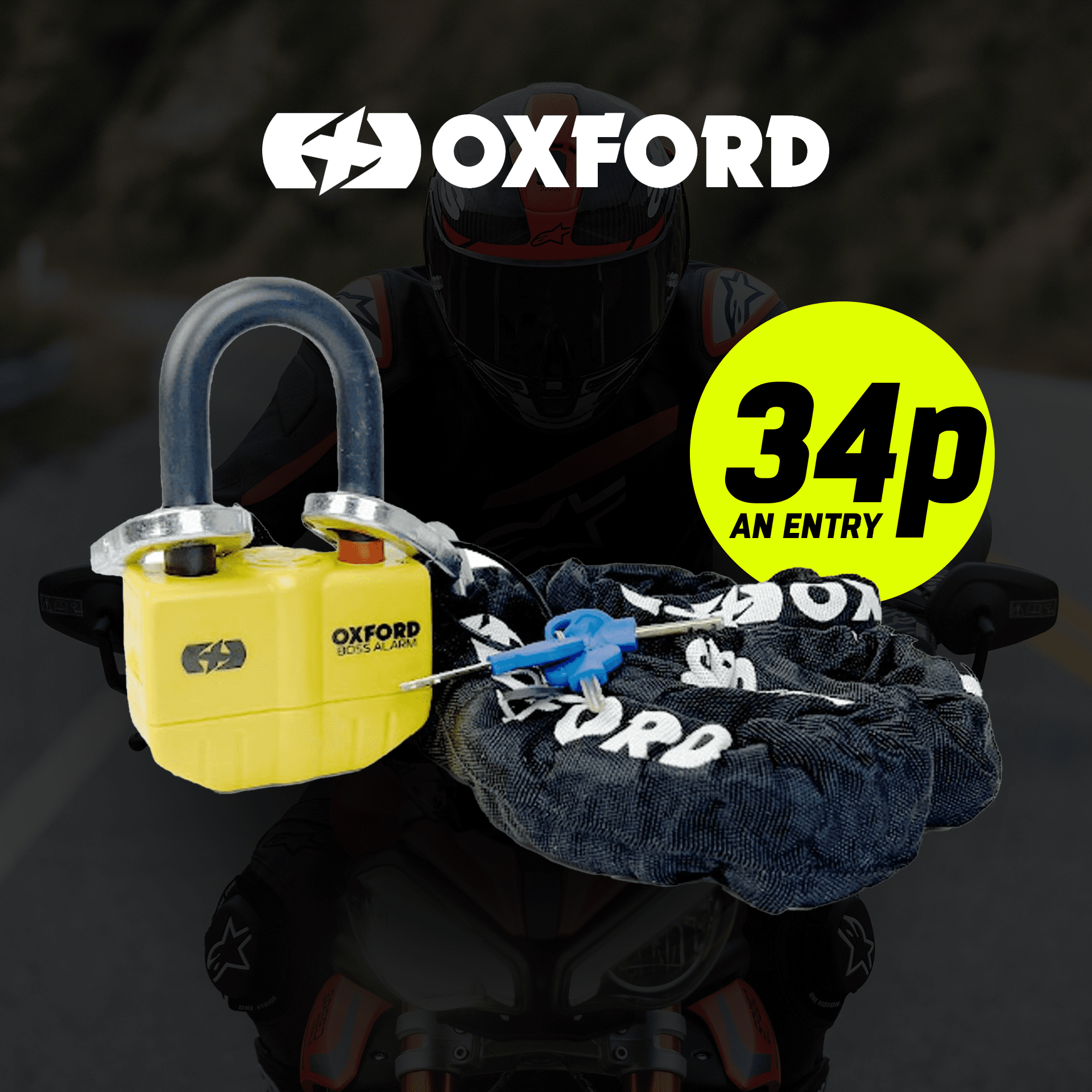 OXFORD BOSS ALARM & CHAIN LOCK - LOW ENTRY COST🔒 - Moto Comps